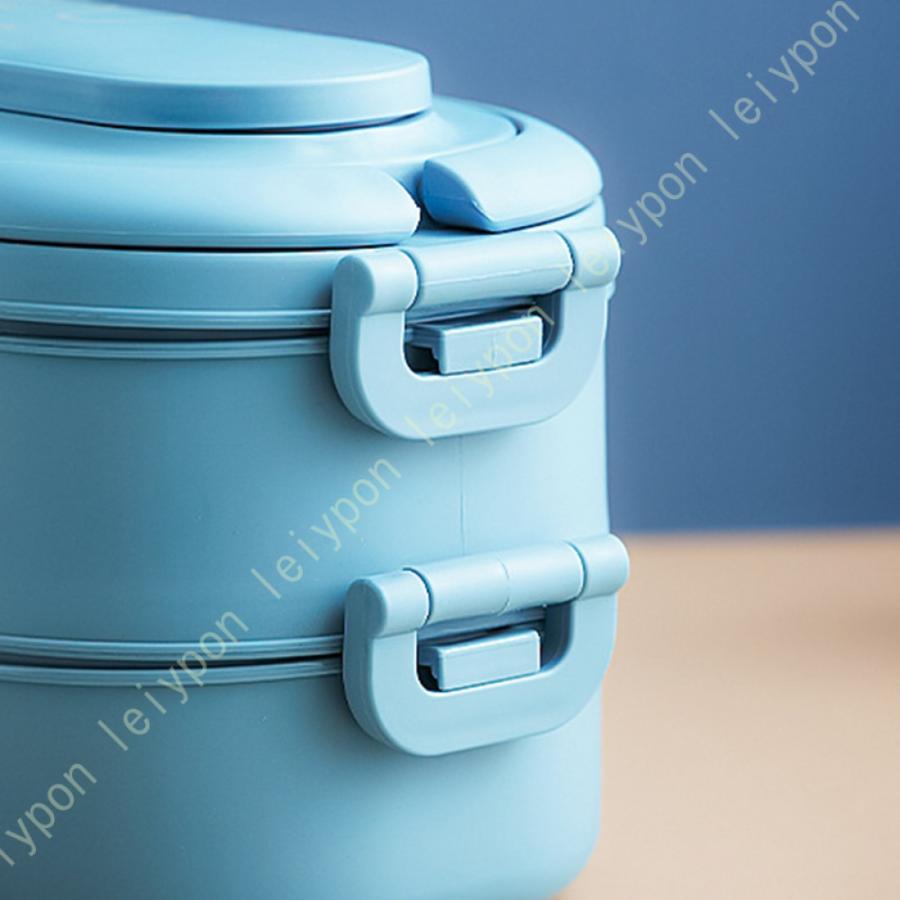 弁当箱 1550ml 女性用 二段弁当箱 大容量 仕切り収納 ランチボックス 容器 取り付け簡単 ドッキング式 おしゃれ 持ち運びしやすい 男性 学生 軽量 漏れ防止 :oyL-c1r ...