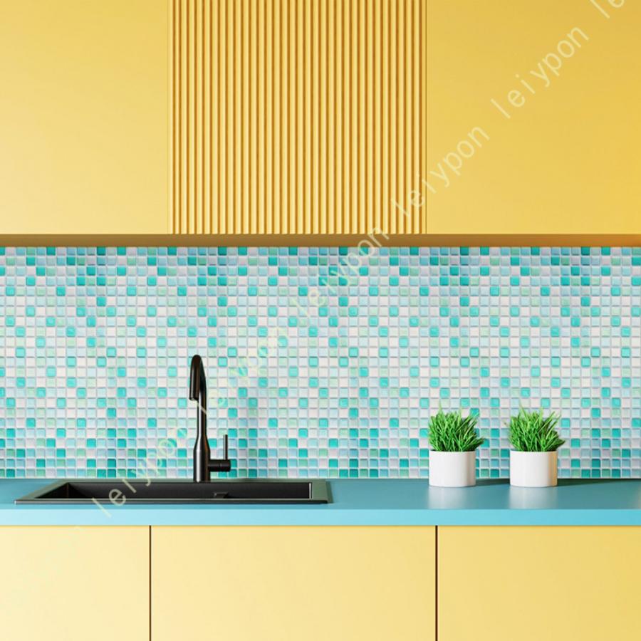 タイルシール 防水 耐熱 モザイク リメイクシート キッチン 汚れ防止 洗面所 浴室 トイレ 水回り 貼って剥がせる diy 3d 壁紙シール 剥がせる壁紙 : leiypon - 通販 ...