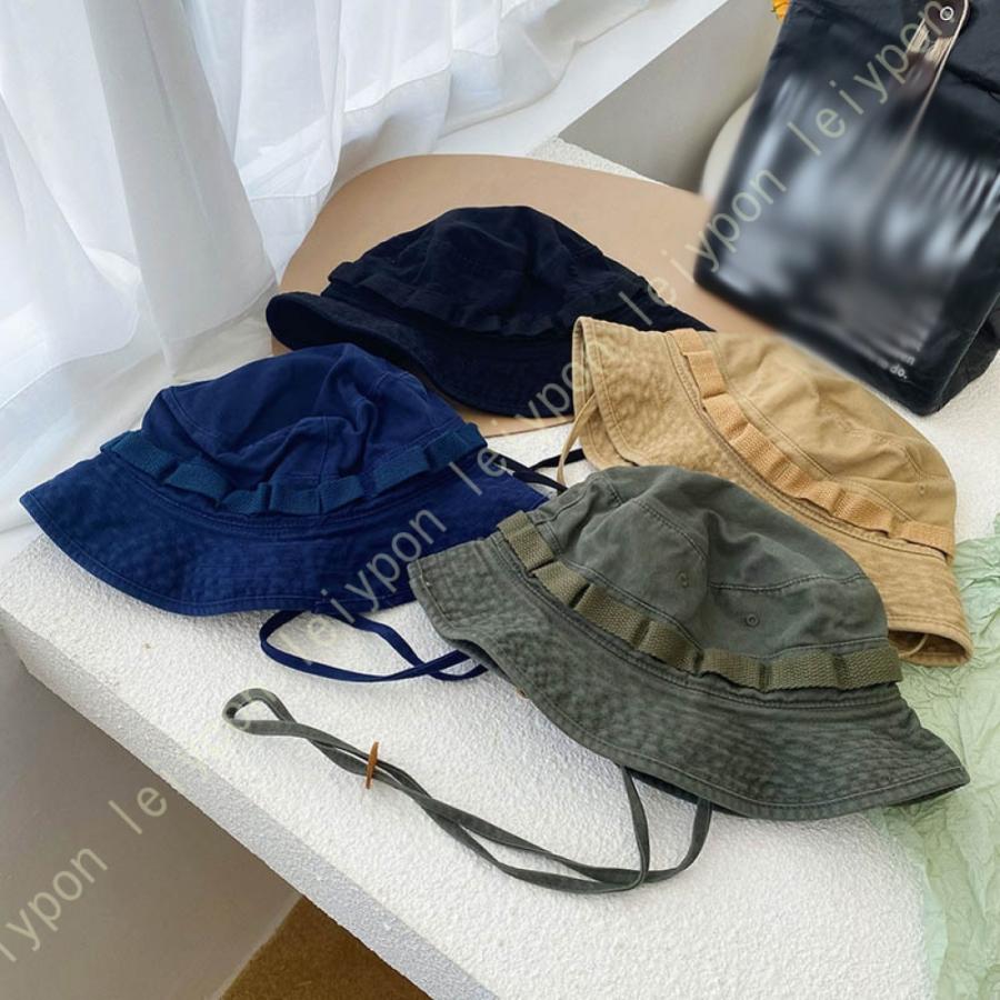 4色 UVカット あごひも付き バケットハット 帽子 レディース UV 折りたたみ 自転車 飛ばない 風で飛ばない 2way あご紐 春 夏 ハット 紫外線カット : leiypon - 通販 ...