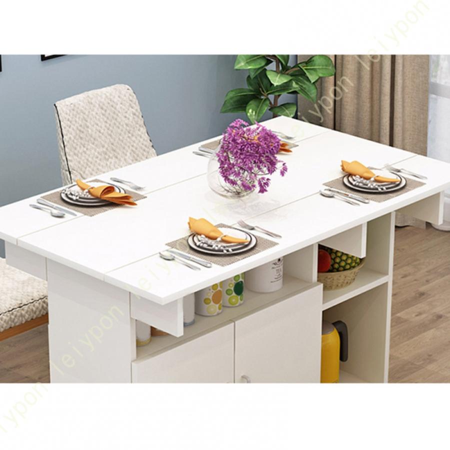 キッチンワゴン カウンターテーブル キャスター付き キッチンカウンター 収納 収納付き キッチン収納 折り畳み 両扉付きキッチンワゴン カウンター 扉 作業台 : leiypon - 通販 ...