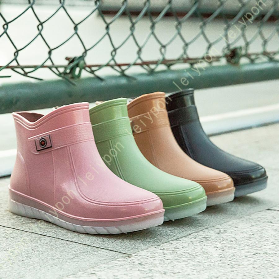 レインブーツ ショートブーツ レディース 女性用 防水ブーツ レインシューズ 靴 雨靴 長靴 長くつ 雨具 レイングッズ 軽量 蒸れない 雪 防水 防滑 撥水 : q01-e0p-a89hp ...