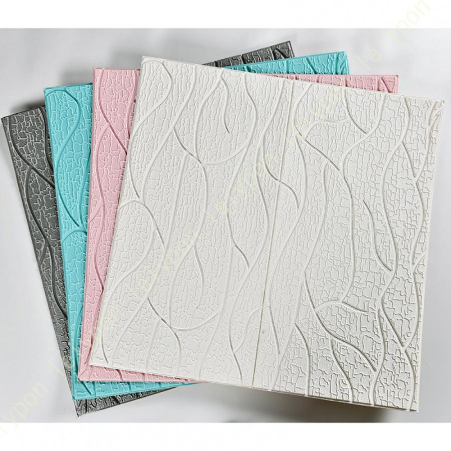 壁紙シール 防音シート 3D 壁紙 シール 自己粘着 防水 断熱 リメイクシート 厚め 立体 軽量 クッションブリック DIY 壁紙 おしゃれ 白 簡単リフォーム : qwc-pe0 ...