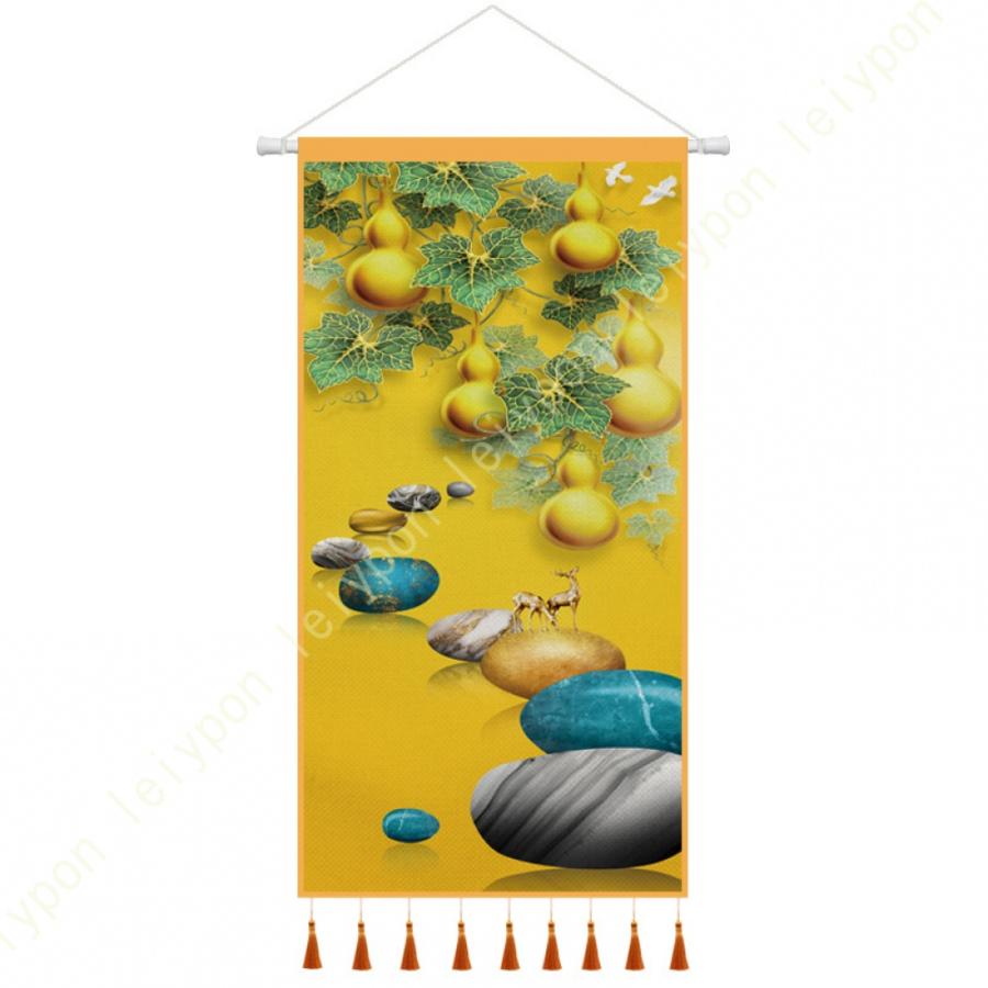 インテリア タペストリー おしゃれ 癒される 自然風景 蓮の花 植物 葉っぱ モダンアート 壁タペストリー 壁掛け 縦長 床の間 部屋飾り お店用 茶室 和室 玄関 : qwc-pe0 ...