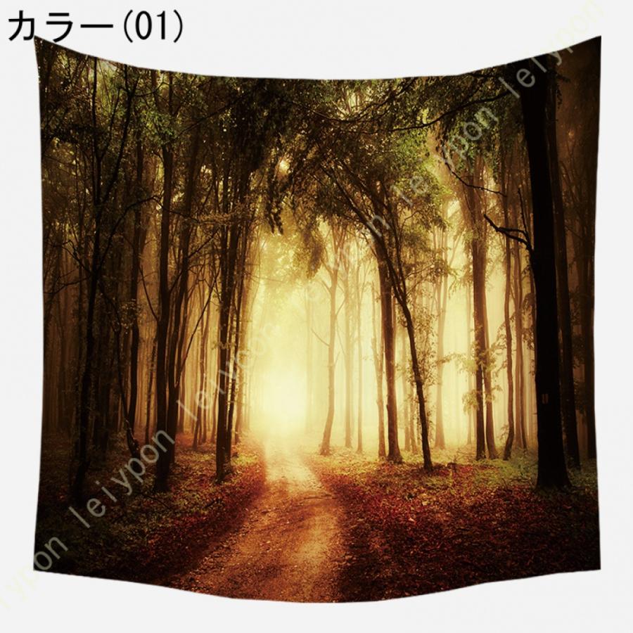 自然風景タペストリー 大判 山と海 インテリア 森柄 多機能 マルチカバー 丸洗い 間仕切りのれん 目隠し 吊り布 簡単撮影用 装飾布 カーテン テーブルクロス :qwC-pe0-VRT19 ...