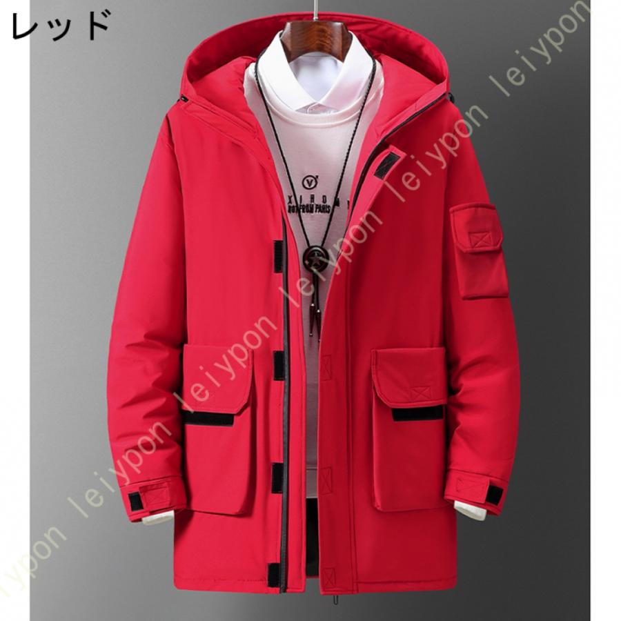 ダウンコート メンズ ハーフ丈 ダウンジャケット 防寒コート 厚手 冬用 綿入り コート フード付き あったか 防風 保温 寒さ対策 ロングコート 日常 アウトドア : rbh-f1h ...