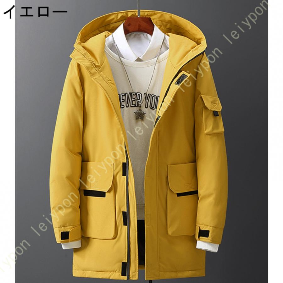 ダウンコート メンズ ハーフ丈 ダウンジャケット 防寒コート 厚手 冬用 綿入り コート フード付き あったか 防風 保温 寒さ対策 ロングコート 日常 アウトドア : rbh-f1h ...