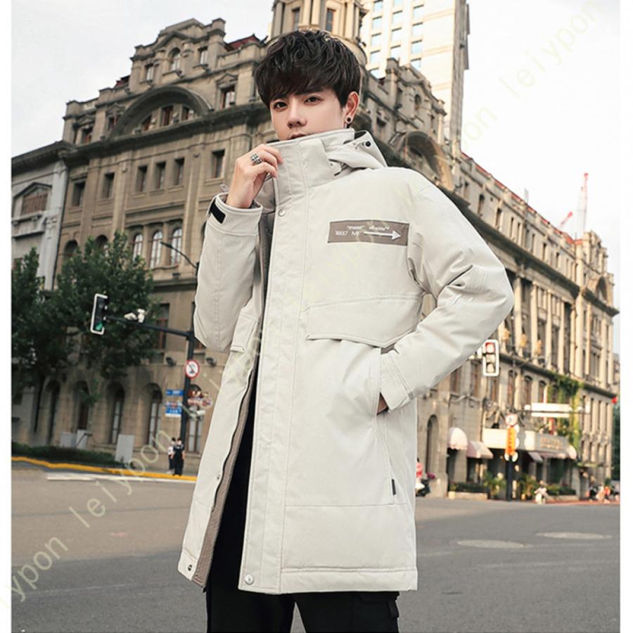 中綿コート 中綿ジャケット ダウンジャケット メンズ ダウンコート フード付き 厚手 アウター 男性 大きいサイズ 冬服 ロング丈 コート 無地 防寒 防風 暖かい : rbh-f1h ...