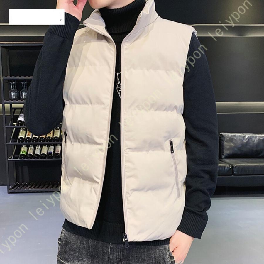 ダウンベスト メンズ ベスト 中綿ベスト アウター 冬 防寒 防寒対策 保温性 暖かい 軽量 光沢感 ダウンジャケット 重ね着 ジップアップ ポケット付き :rbh-f1h-K98O2 ...