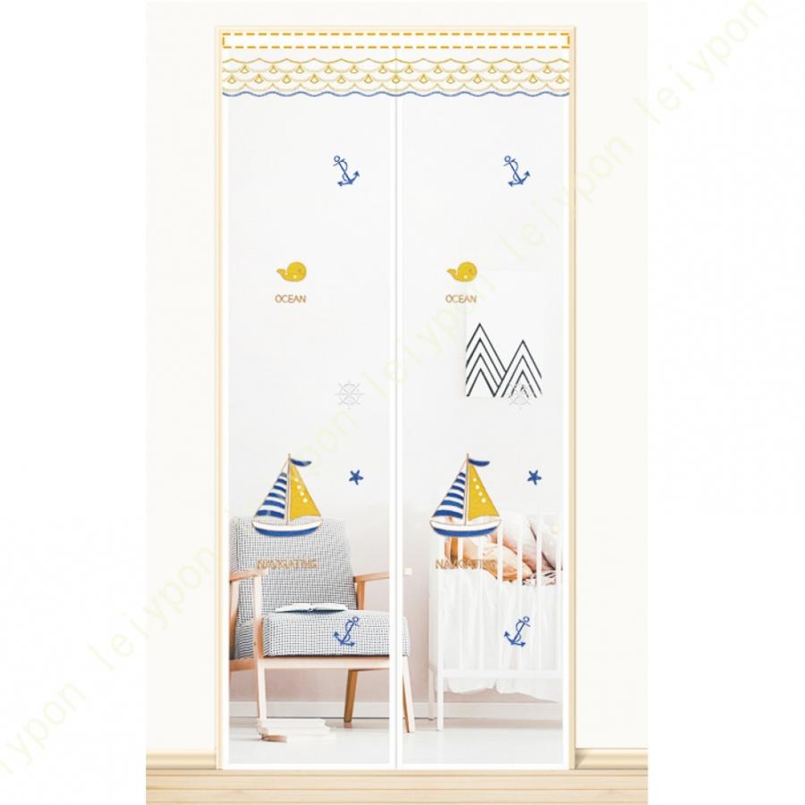 磁気ドアカーテン 玄関 ドア ベランダ サッシドア 勝手口 開き戸 家庭用 マグネット式 蚊帳 暖簾 マジックテープ付き 静音 空間パーティション あみ戸 : s5l-f34-5scy4qm ...