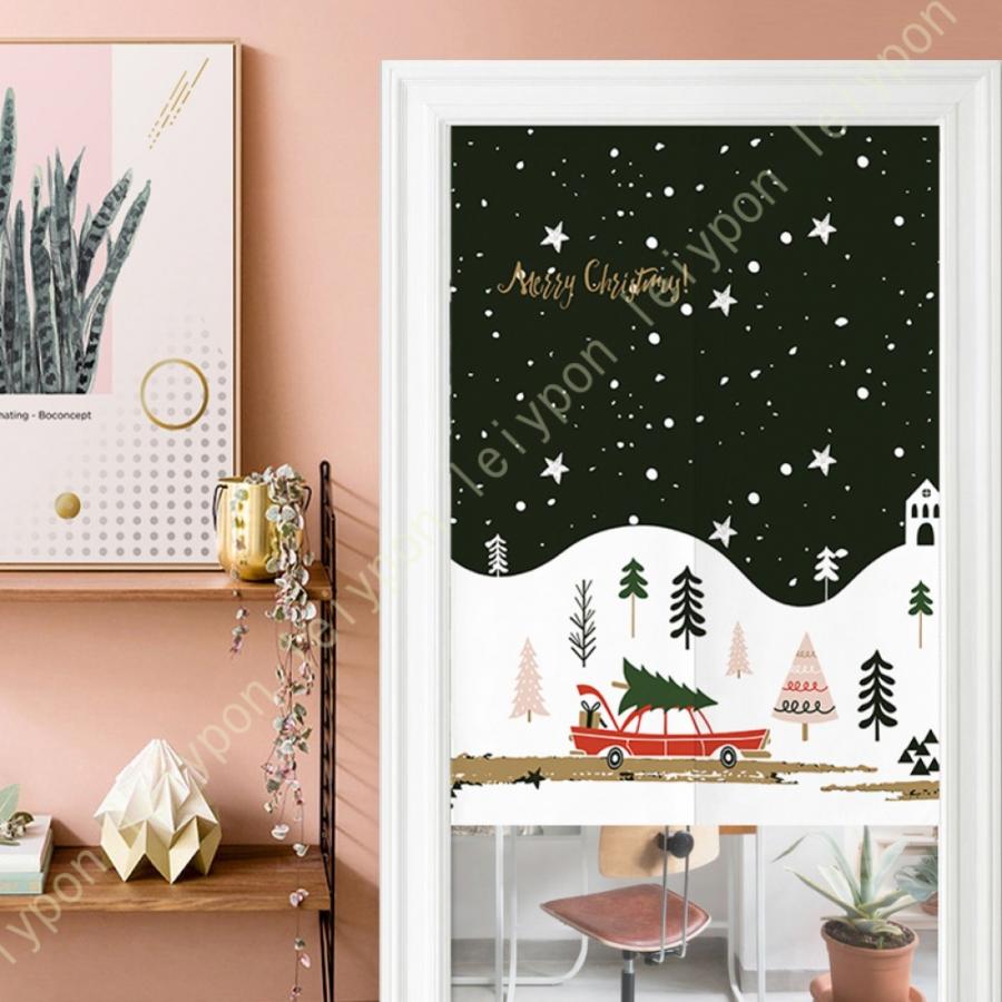 暖簾 のれん 雪の結晶パターン アメリカン おしゃれ 優雅 華麗 華やか コットンリネン 間仕切り 目隠し きれい 可愛い 遮光 玄関 廊下 飲食店 出入り口 : s5l-f34 ...