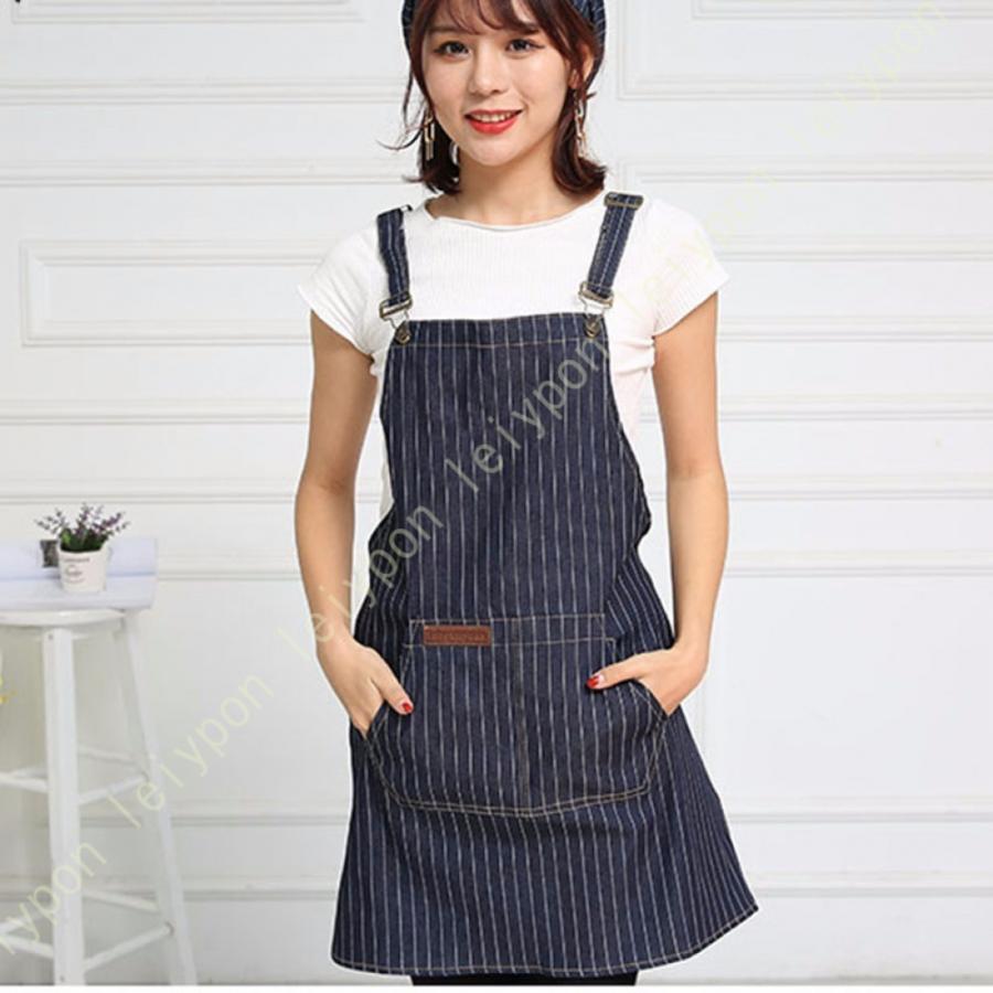 JCHJ 北欧風 男女兼用 デニム エプロン おしゃれ ガーデニング キッチン 黒 ワークエプロン 肩掛け 調節可能 料理 ガーデニング レディース メンズ カフェ : sdy-9zn ...