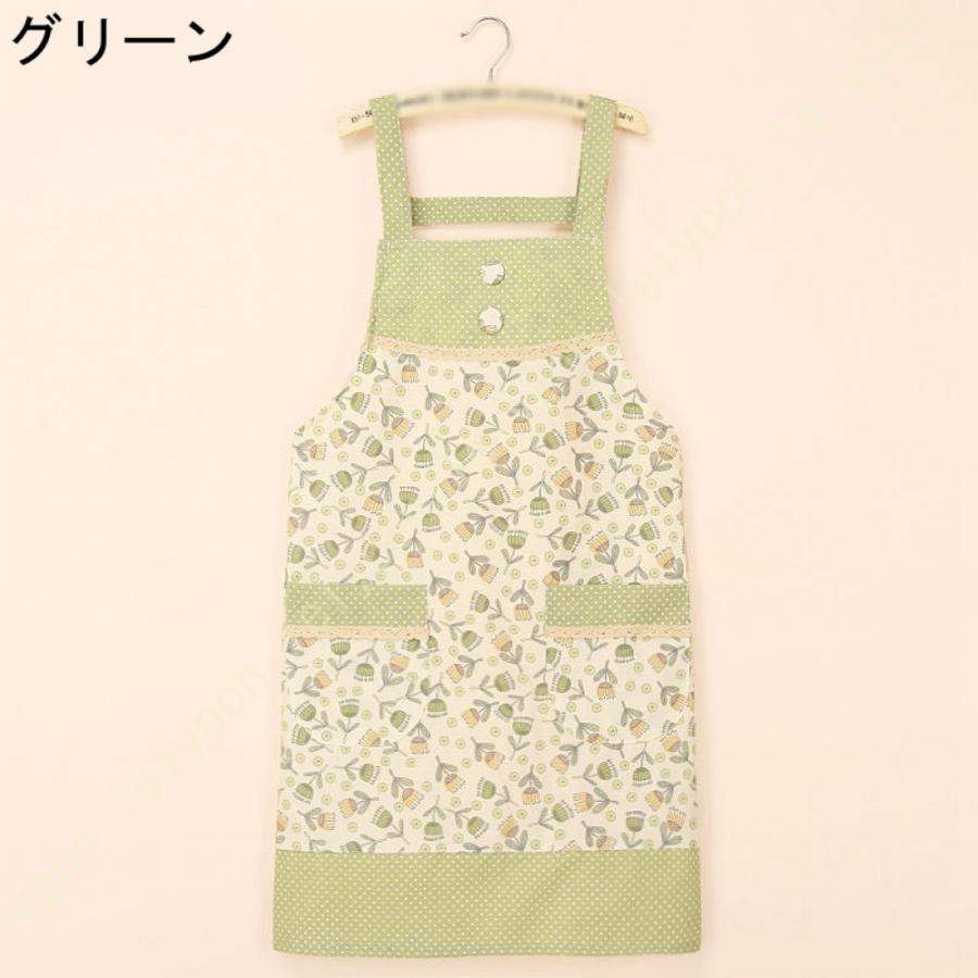 北欧風 H型エプロン 花柄 エプロン おしゃれ 実用的 ロング丈 エプロン 肩掛け 通気 綿麻 大容量ポケット 汚れにくい シワ防止 軽量 快適 かわいい 大人 : sdy-9zn ...