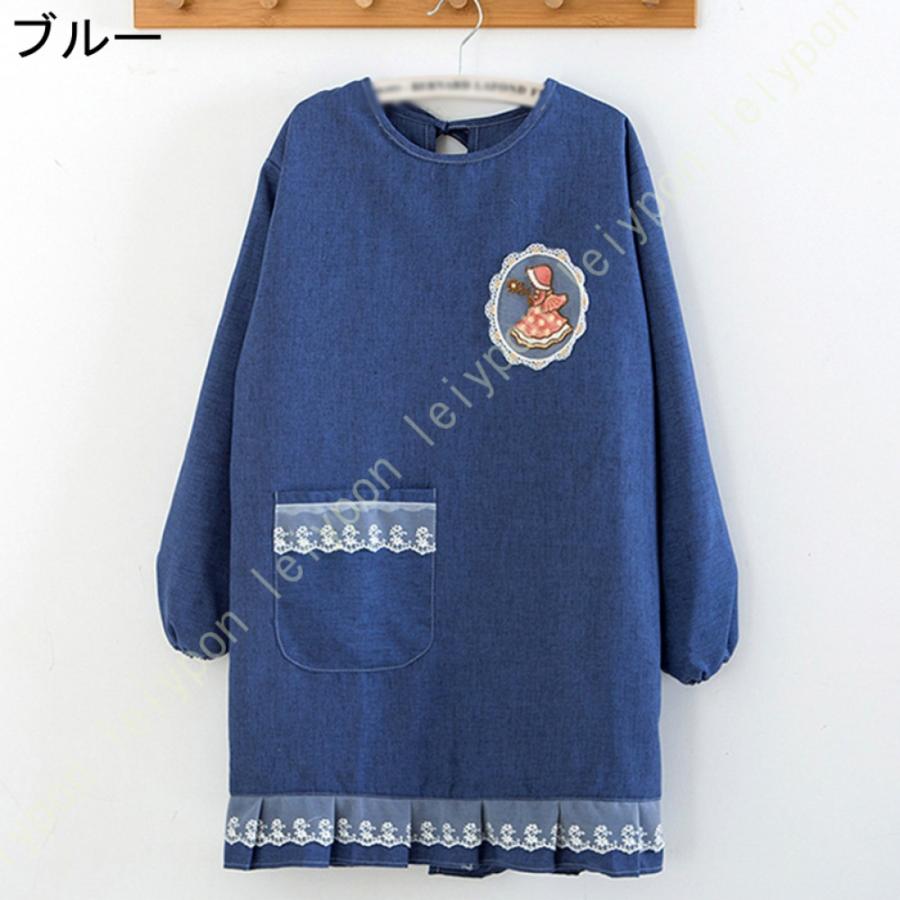 スモック 割烹着 ママ 保育士 保育園 幼稚園 かわいい 袖リブ 無地 綿100 ポケット付き 長袖 ロング 絵画 ガーデニング 作業着 大人 ナチュラル 家庭用 : leiypon - 通販 ...