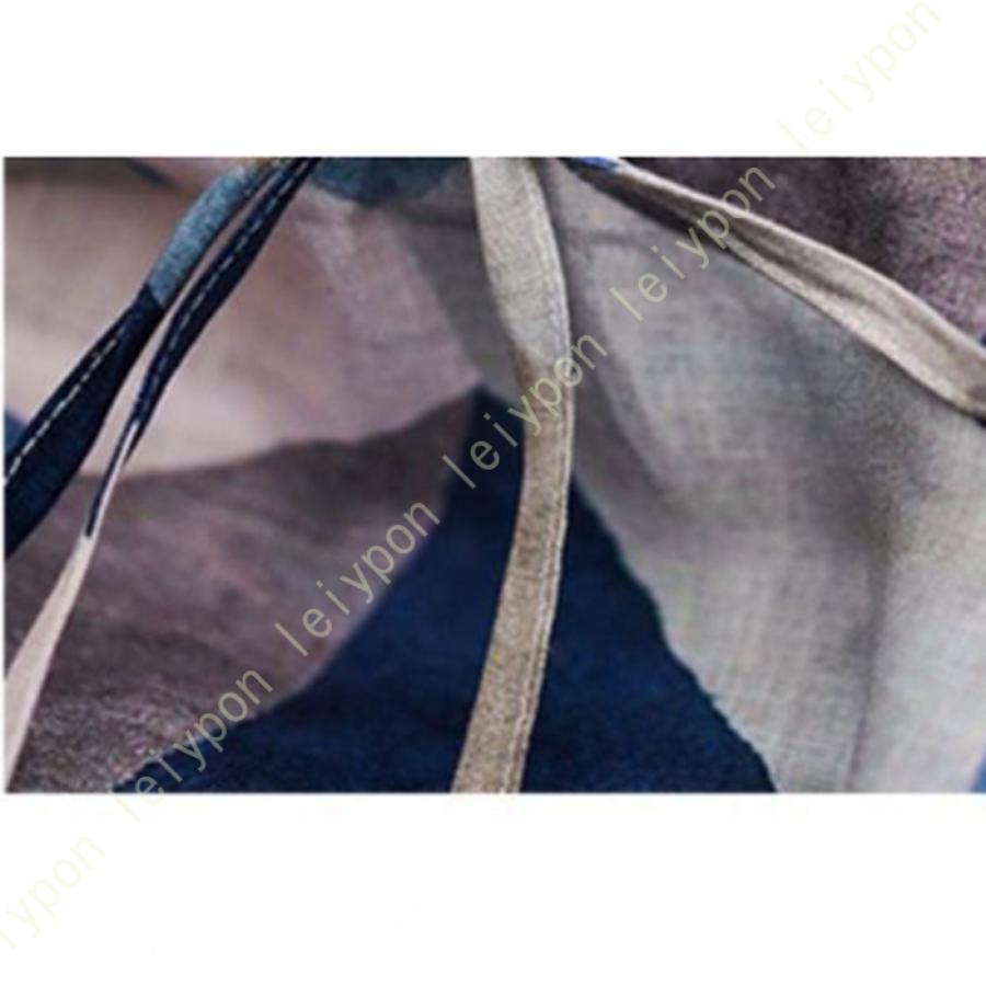 ワンピース 柔らかい レディース ゆったり 長袖 ドレス チュニック 綿麻ワンピース 花柄 ふんわり リネン マキシ aライン 春夏秋冬 大振り子 お出かけ デート : leiypon ...