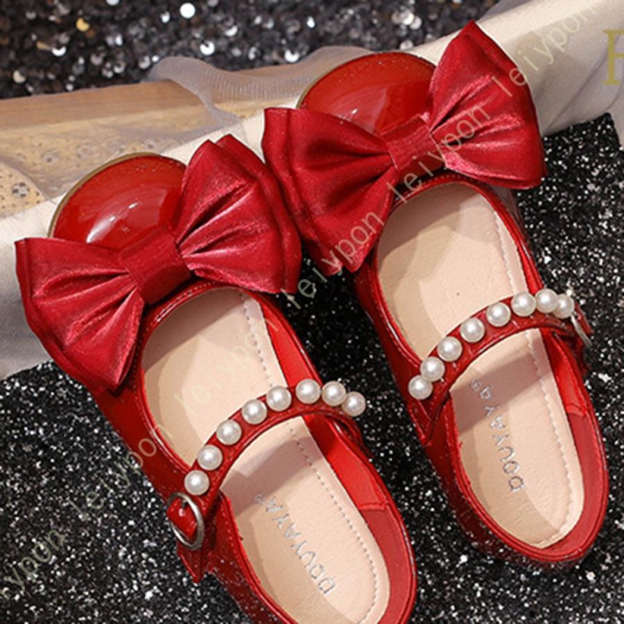 フォーマル靴 リボンモチーフ キラキラ パンプス キッズ ドレスシューズ フォーマルシューズ 子供 ガールズ おしゃれ 履きやすい やわらかい 合わせやすい :u2a-qoa-O5G33R ...