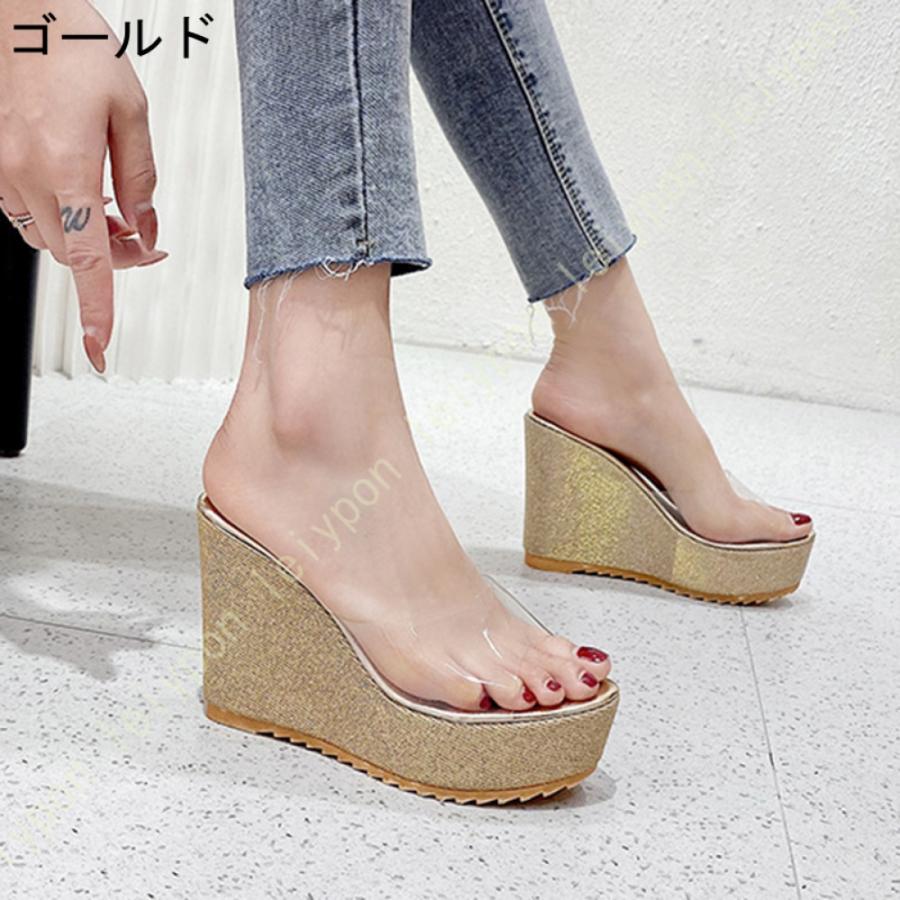 ウェッジソール サンダル レディース ミュール 厚底サンダル オープントゥ サボ ハイヒール ヒール 11cm 軽量 夏 ウェッジサンダル 厚底 カジュアル 安定感 : u2a-qoa ...