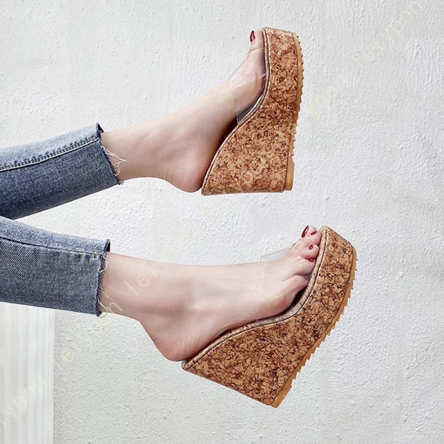 ウェッジソール サンダル レディース ミュール 厚底サンダル オープントゥ サボ ハイヒール ヒール 11cm 軽量 夏 ウェッジサンダル 厚底 カジュアル 安定感 : u2a-qoa ...