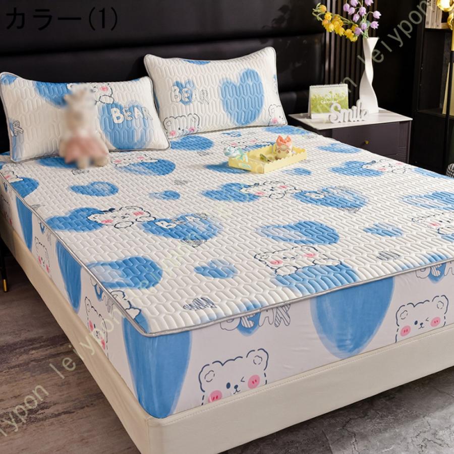 ひんやり敷きパッド シングル 1点 サラサラ 快適 抗菌防臭・防ダニ加工 パッド一体型ボックスシーツ 毛玉になりにくいシーツ ベッドパッド 強化ゴムバンド付き : ut0-tco-n8b6w ...