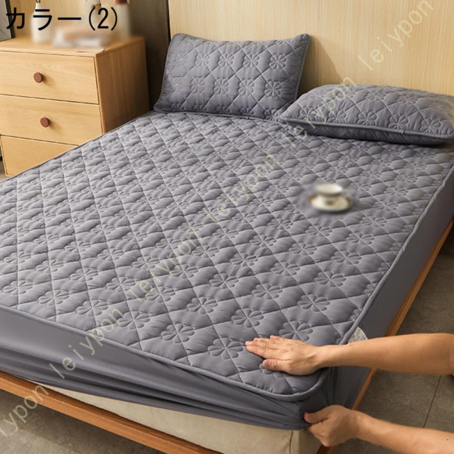マットレスパッド シングル ボックスシーツ ベッドパット 洗濯機対応 通年使える シワになりにくい お手入れ簡単 ベッド敷きパッド 敷きパッド :ut0-tco-N8J6J:leiypon ...