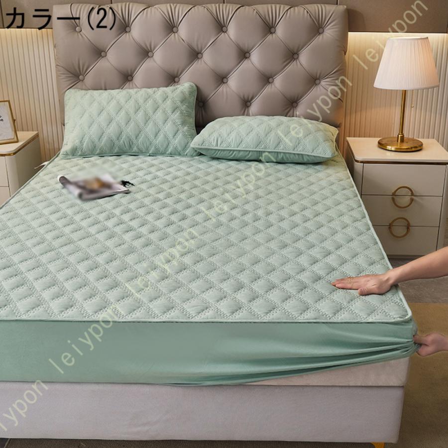 ボックスシーツ ワイドキング 一体型 中綿入り 敷きパッド 一体型 ベッドパット シーツ シングル 敷パッド セミダブル 寝心地アップ 敷きふとんカバー : ut0-tco-n8jlb ...