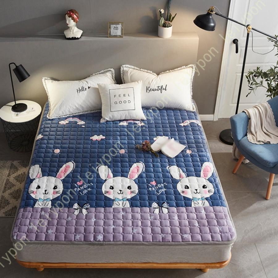 ベッドパッド 洗えるベッドパッド シングル 夏冬一年中使えます 洗いやすい 敷き布団パッド キルティング 敷き毛布 四隅ゴム付き ふんわり ホコリ出ない :ut0-tco-N8JOB ...