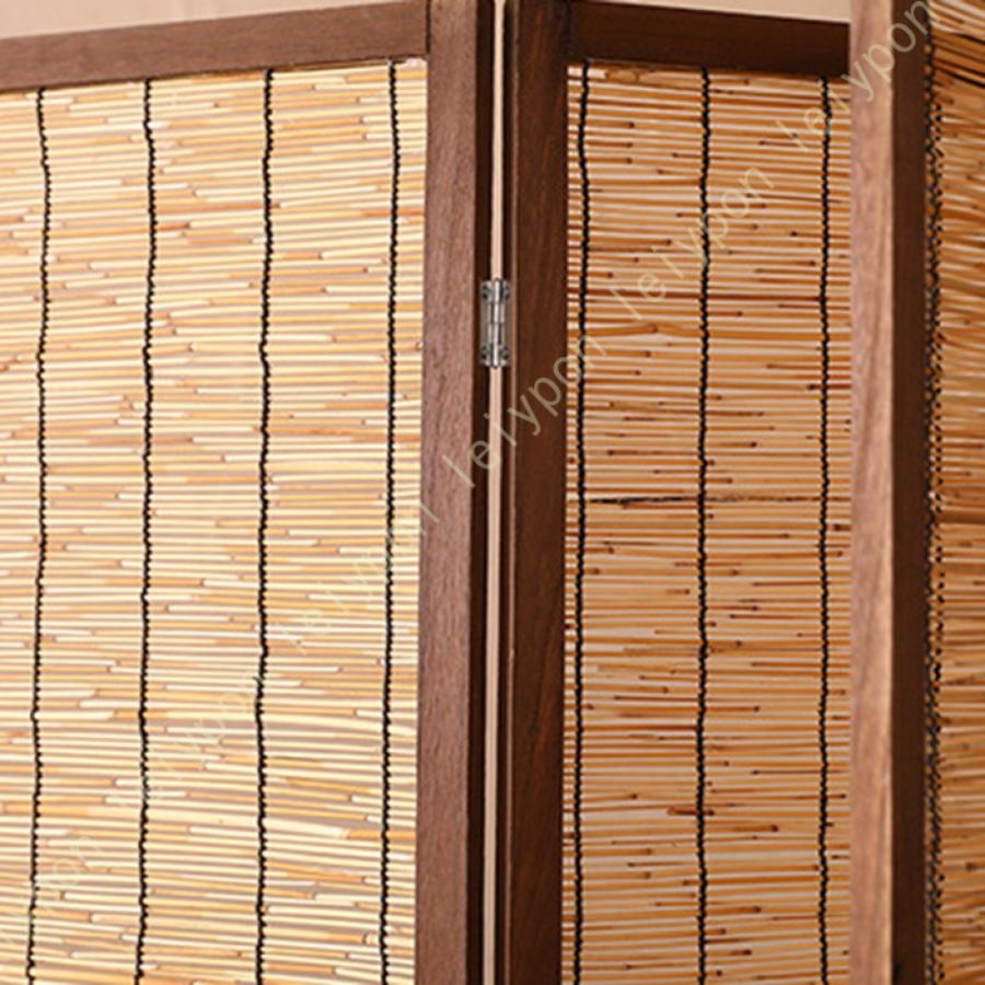 衝立 和風 パーテーション 屏風 スクリーン ついたて 折りたたみ 仕切り 和風ついたて 4連 高さ180cm ナチュラル 間仕切り 目隠し シンプル ダイニング 遮光 : leiypon ...