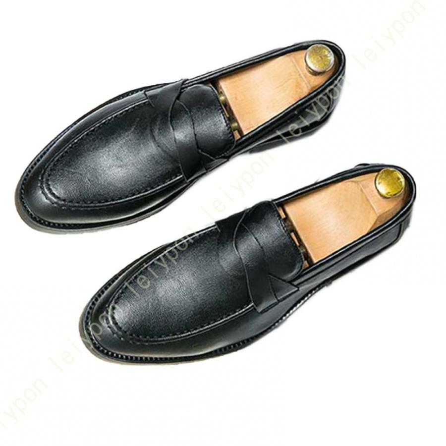 ビジネスシューズ メンズ 革靴 黒 ブラック ブラウン 軽量 大きいサイズ 小さいサイズ 紳士靴 冠婚葬祭 喪服 オフィス 通勤 面接 ローファー 防滑 防臭 :v7Z-wqe-6SDN72 ...