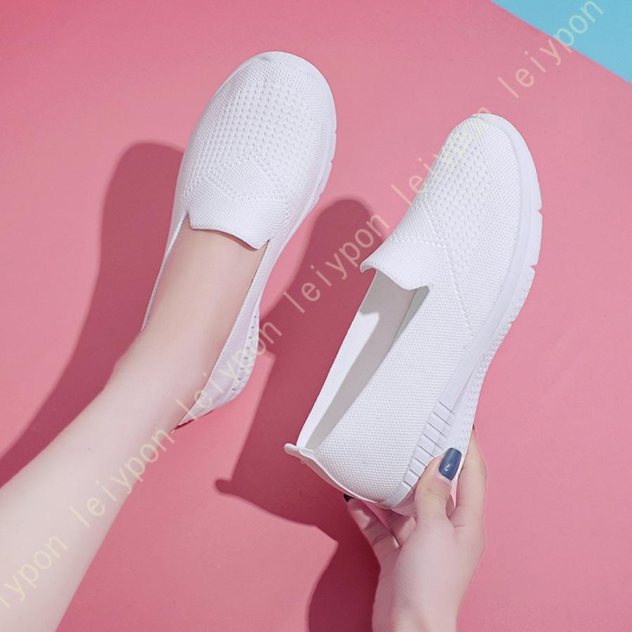 スニーカー ニット風 無地 レディース 靴 ローカット スリッポン 柔らかい 痛くない カジュアル パンプス 春 夏 秋 冬 デッキシューズ ドライビングシューズ :v7Z-wqe-M1TTE ...