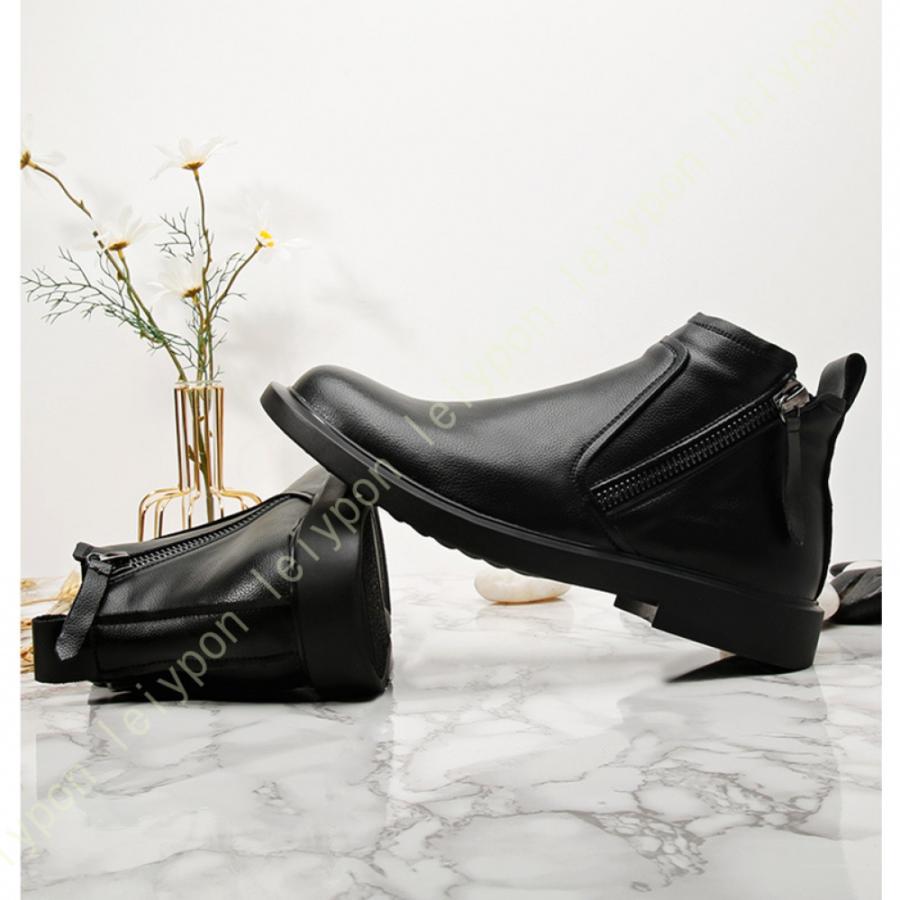 メンズ ブーツ フォーマル カジュアル ギフト 本革 ゴム底 衝撃吸収 防寒 幅広 甲高 男性 チェルシーブーツ ビジネスシューズ サイドファスナーブーツ :v7Z-wqe-MAJTL ...