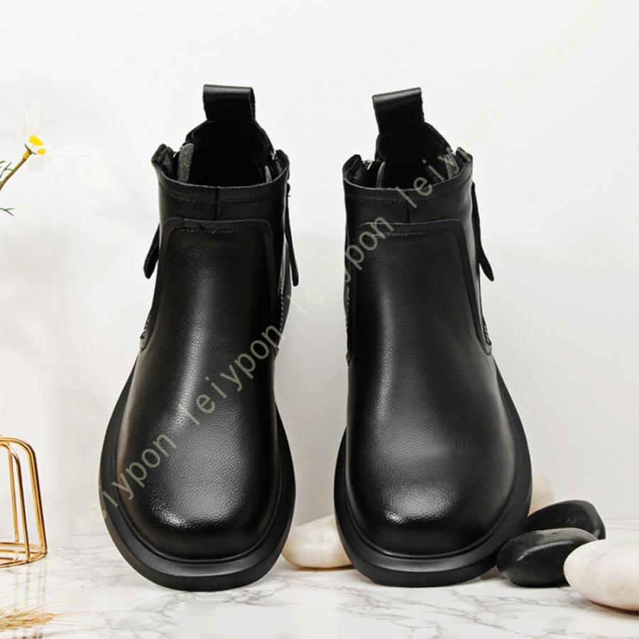 メンズ ブーツ フォーマル カジュアル ギフト 本革 ゴム底 衝撃吸収 防寒 幅広 甲高 男性 チェルシーブーツ ビジネスシューズ サイドファスナーブーツ :v7Z-wqe-MAJTL ...