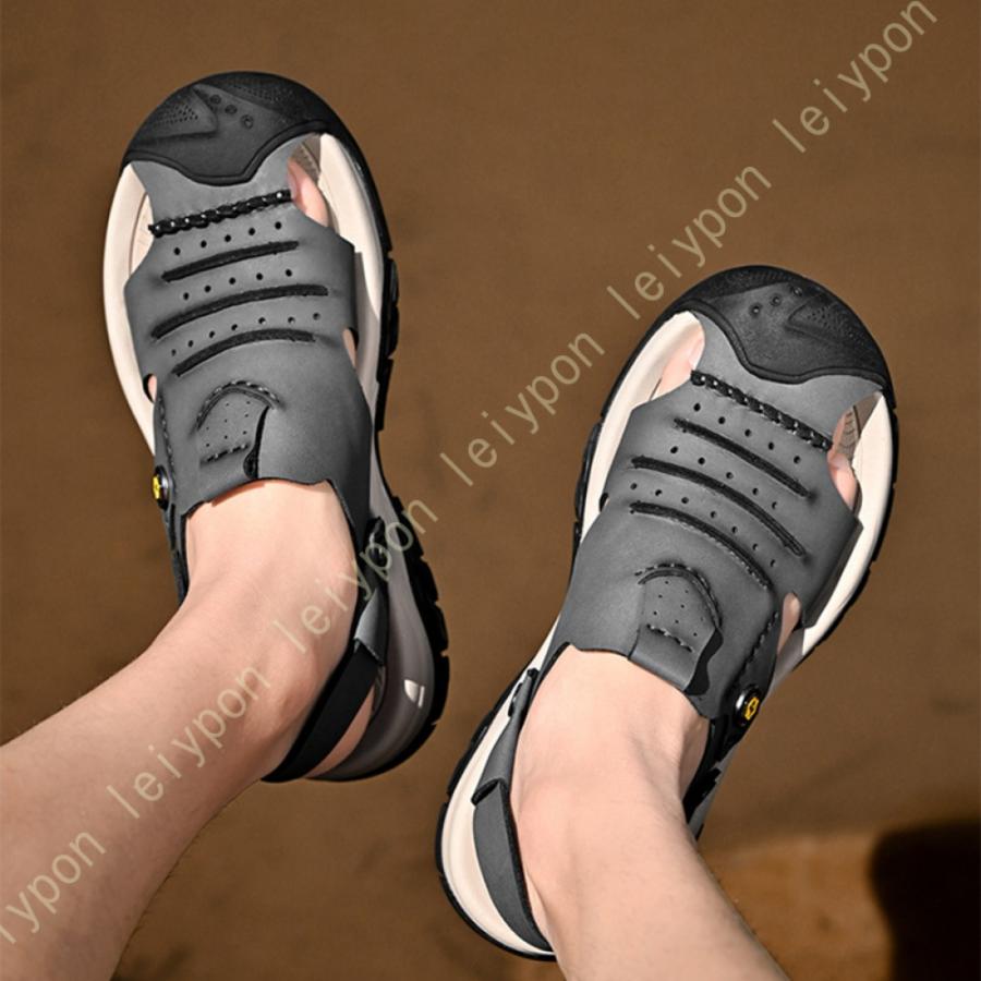 スポーツ サンダル メンズ 本革 水陸両用 アウトドアサンダル つま先保護 サンダルスニーカー スポーツさんだる ウォーターサンダル シューズサンダル : whi-pdv-0m7cc ...