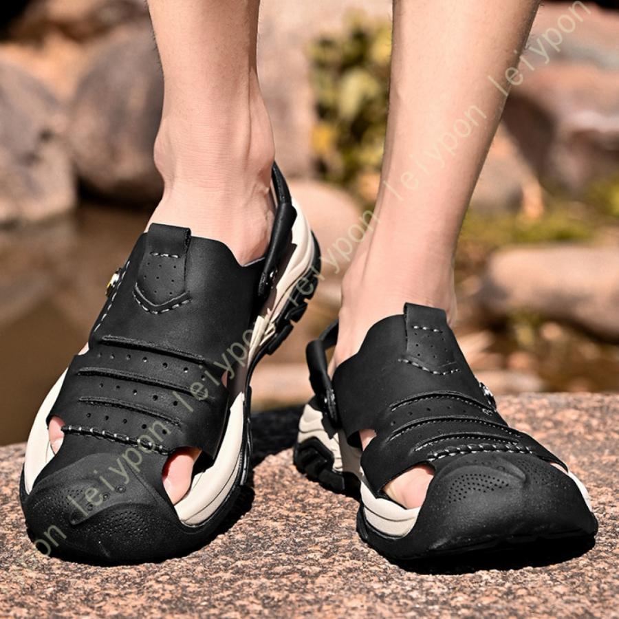 スポーツ サンダル メンズ 本革 水陸両用 アウトドアサンダル つま先保護 サンダルスニーカー スポーツさんだる ウォーターサンダル シューズサンダル : whi-pdv-0m7cc ...