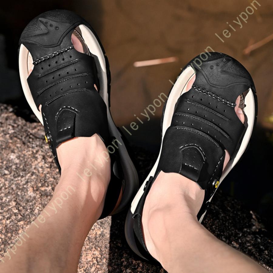 スポーツ サンダル メンズ 本革 水陸両用 アウトドアサンダル つま先保護 サンダルスニーカー スポーツさんだる ウォーターサンダル シューズサンダル : whi-pdv-0m7cc ...