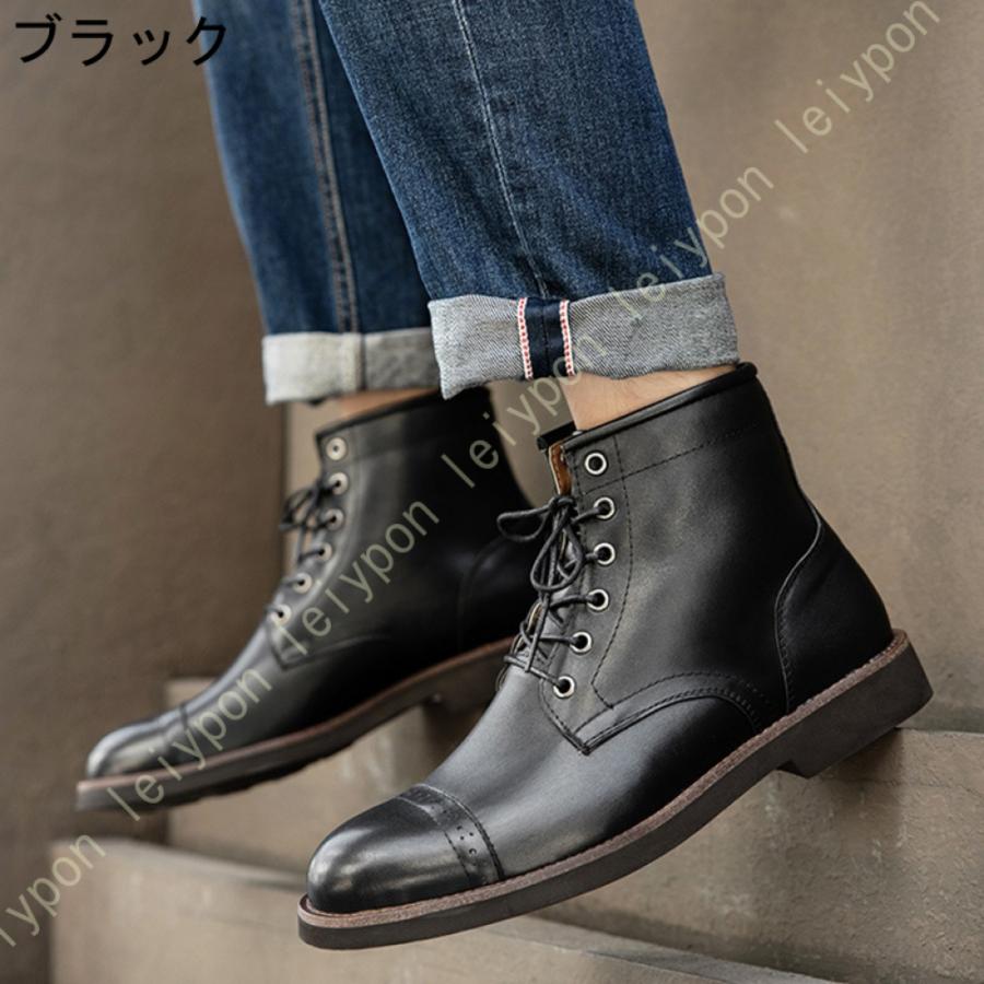 メンズ ブーツ チャッカブーツ ビジネス カジュアル 牛革 通気性 チェルシーブーツ ビジネスシューズ レースアップブーツ 本革 革靴 紳士靴 ドレス ショート : leiypon - 通販 ...