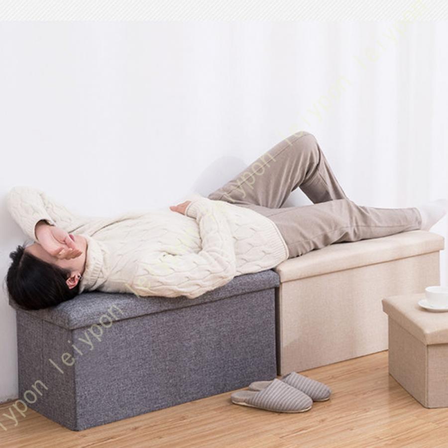 収納スツール 折りたたみ やわらかクッション 耐荷重200kg 省スペース オットマン 収納ボックス 腰掛けイス 収納スツール兼オットマン : leiypon - 通販 - Yahoo!ショッピング