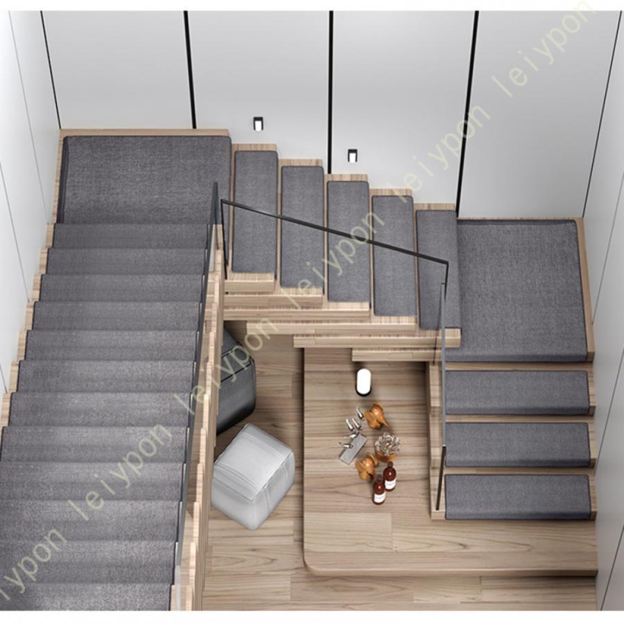 滑り止めマット 階段マット 2枚/3枚/5枚/10枚/15枚セット 滑り止め付き階段マット 幅広 洗える 大判 吸着 防音 冷え対策 転倒防止 キズ防止 ケガ防止に 階段 : leiypon ...