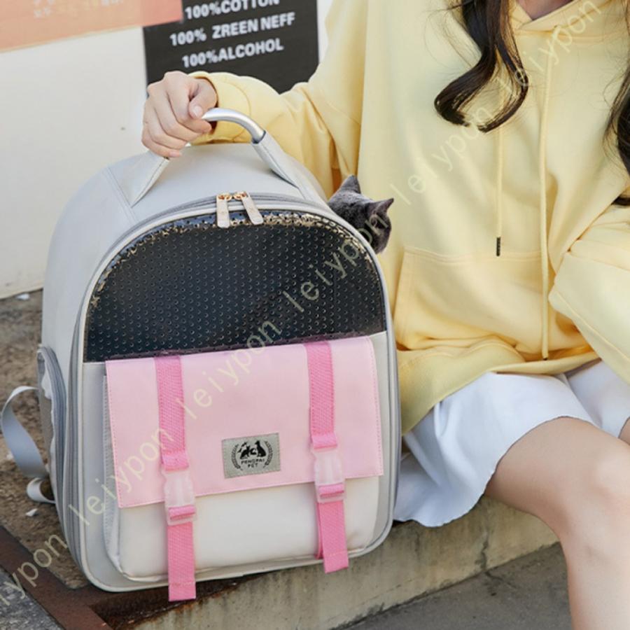 ペットキャリーバッグ 多機能 ペットキャリー リュック おしゃれ 透明 ペットバッグ ケージ アウトドア 猫 小型犬 小動物適用 大容量 携帯やすい 通院 散歩 :x9e-7ma-FI8LTJ ...