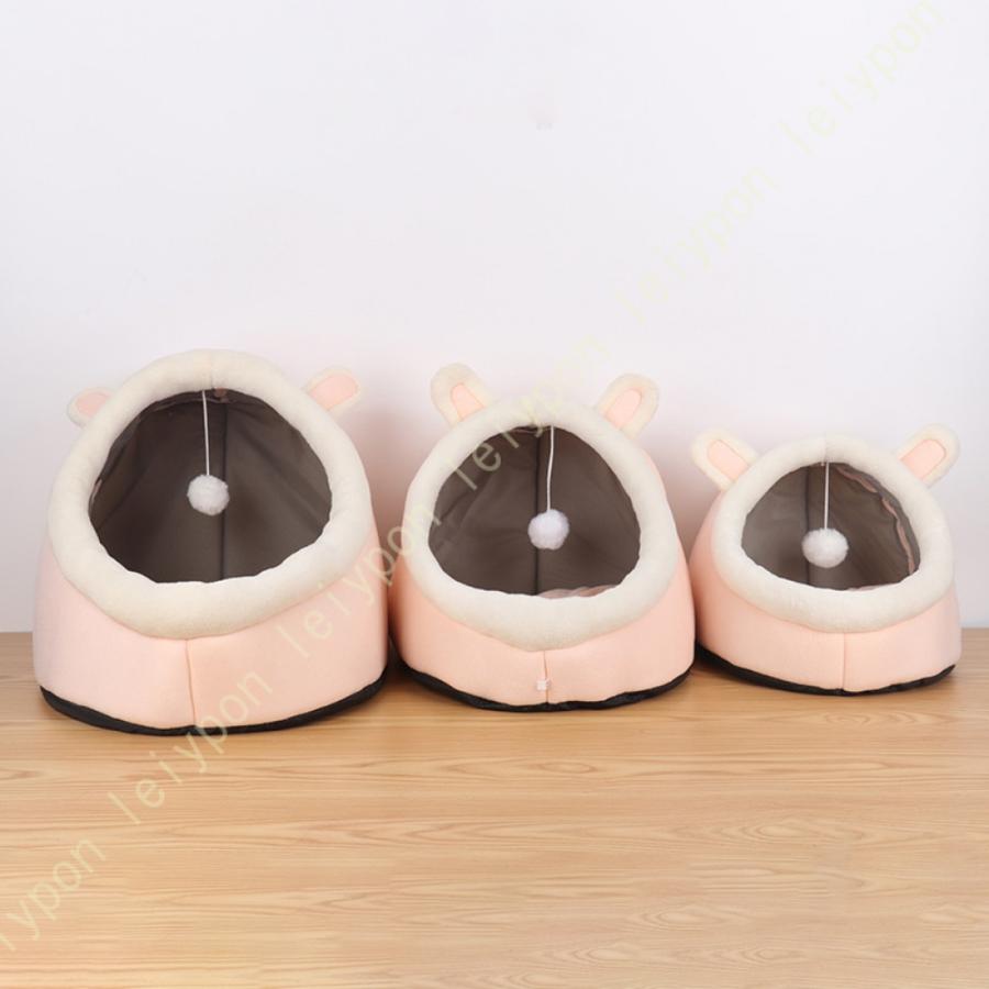 ペットベッド ドーム型 ペットハウス 2way 犬猫用 室内 秋冬用 オールシーズン ふわふわ クッション付き 犬小屋 屋根付き 犬 猫 ハウス おしゃれ 洗える :x9e-7ma ...