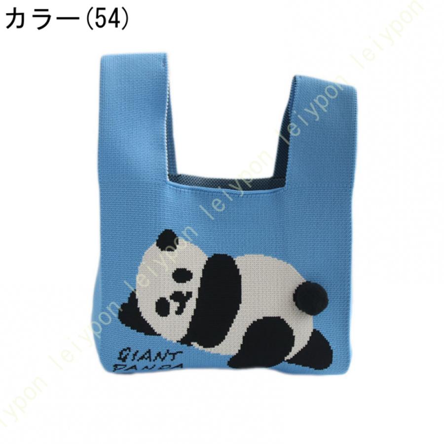 ミニ ニットバッグ トートバッグ サブバッグ ドット パンダ柄 フラワー 春 夏 秋 冬 おでかけ レディース 折りたたみ 流行 ポリエステル 巾着 エコバッグ : yjr-wp2 ...
