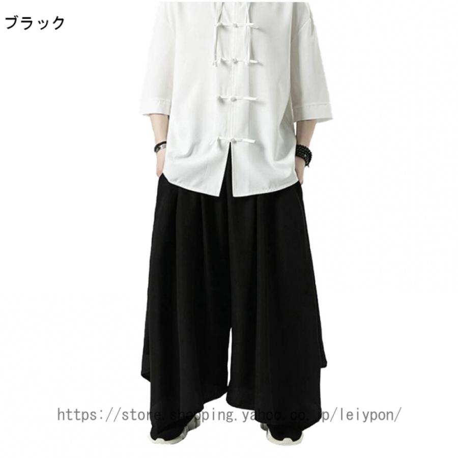 袴パンツ メンズ モード系 フレアパンツ タックワイドパンツ 袴パンツ メンズ モード系 フレアパンツ タックワイドパンツ