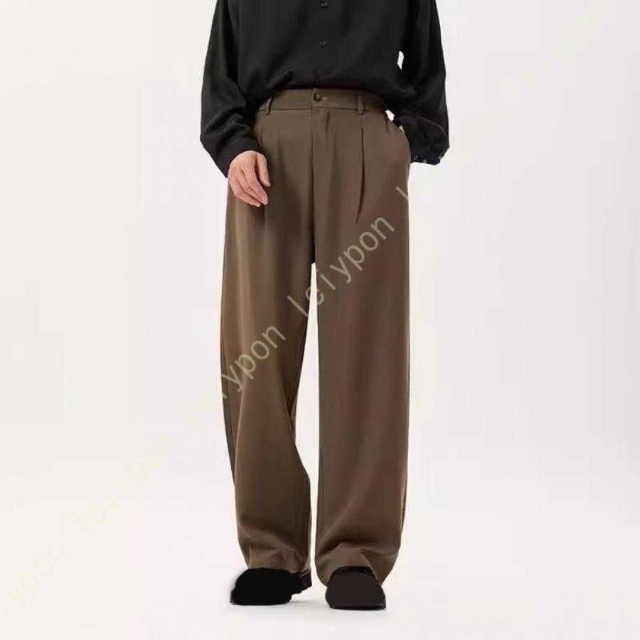 ワイドパンツ メンズ 無地 パンツ ボトムス 春 夏 秋 冬 スラックス ワイド バギー ロング丈 2タック メンズファッション 太め ゆったり ボトムス カジュアル : yrc-o77 ...