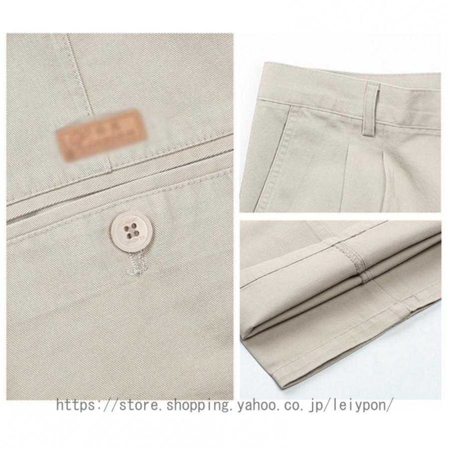 チノパン メンズ ワーク パンツ ツータック ゆったり スラックス 綿パン ズボン ゆったり カジュアルパンツ ネイビー ベージュ カーキ 綿 ゆったりシルエット :yrc-o77 ...