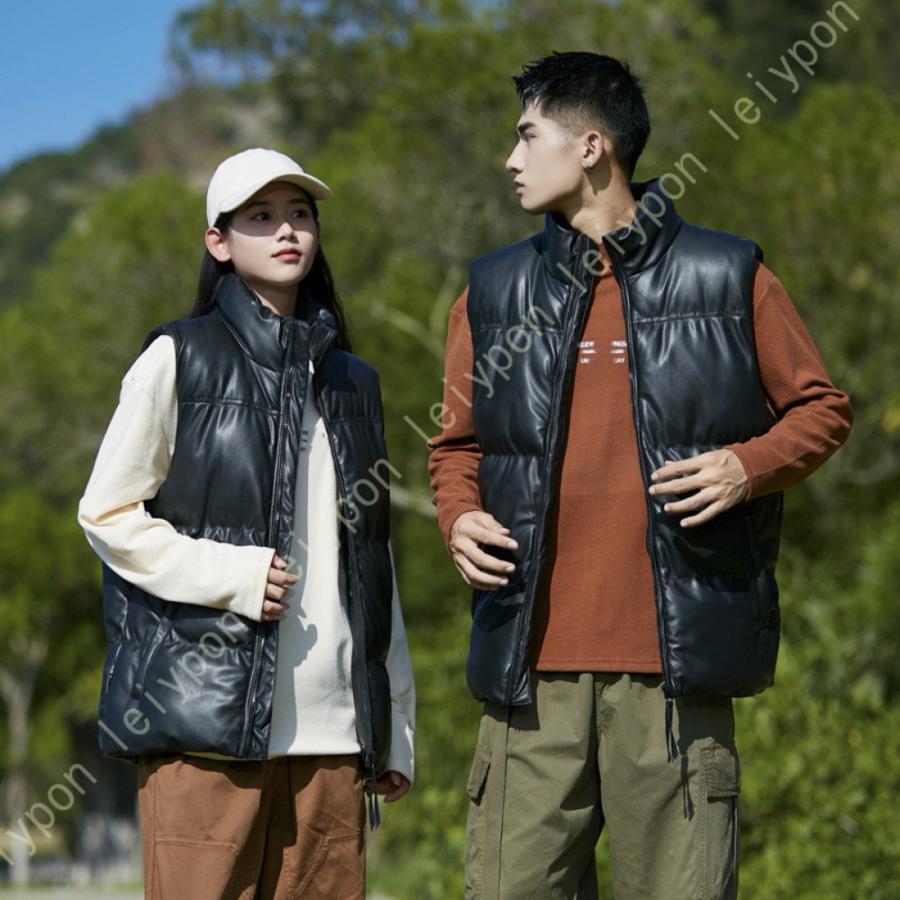 レザーダウンベスト メンズ レザージャケット ダウンコート 革ジャン 皮ジャン 暖かい ダウン ベスト 秋冬 シンプル かっこいい ダウンベスト 軽い着心地 : yrc-o77-seo5dn ...