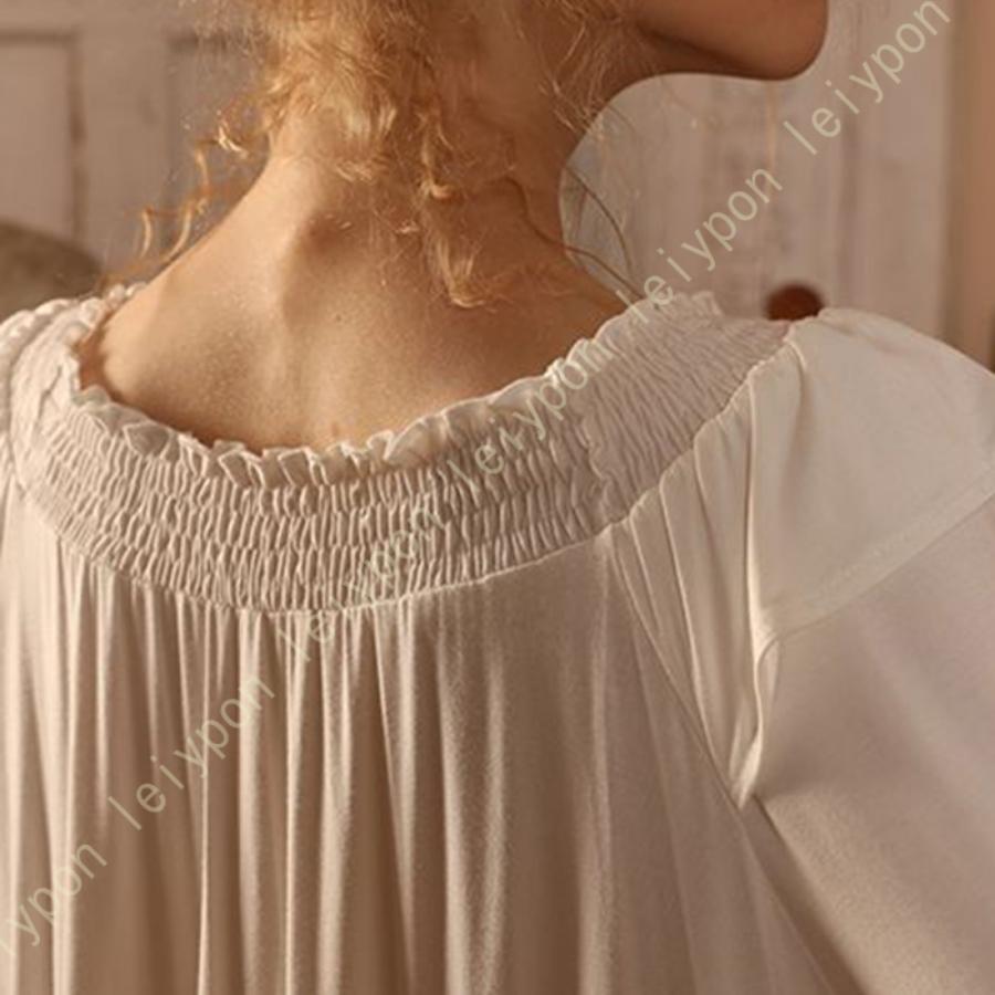 姫系 ネグリジェ 長袖 ベルスリーブ ワンピース パジャマ フリル レース 肌に優しい 柔らかい ルームウエア パジャマ ネグリジェ ロングルームワンピース : yrc-o77-somnuw ...