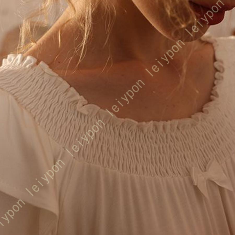 姫系 ネグリジェ 長袖 ベルスリーブ ワンピース パジャマ フリル レース 肌に優しい 柔らかい ルームウエア パジャマ ネグリジェ ロングルームワンピース : yrc-o77-somnuw ...