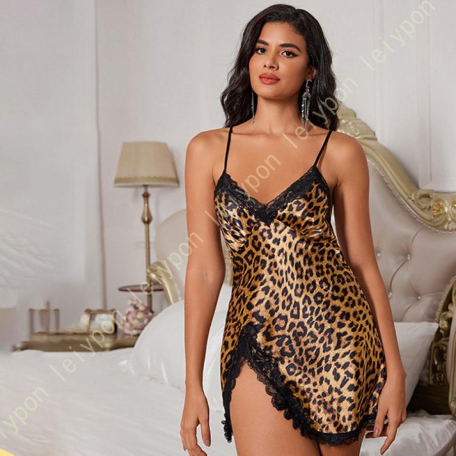 セクシー ランジェリー セクシーベビードール ヒョウ柄 セクシーランジェリー エロい下着 エロいランジェリー下着 キャミソール ネグリジェ インナー 下着 : yrc-o77-soynn6 ...