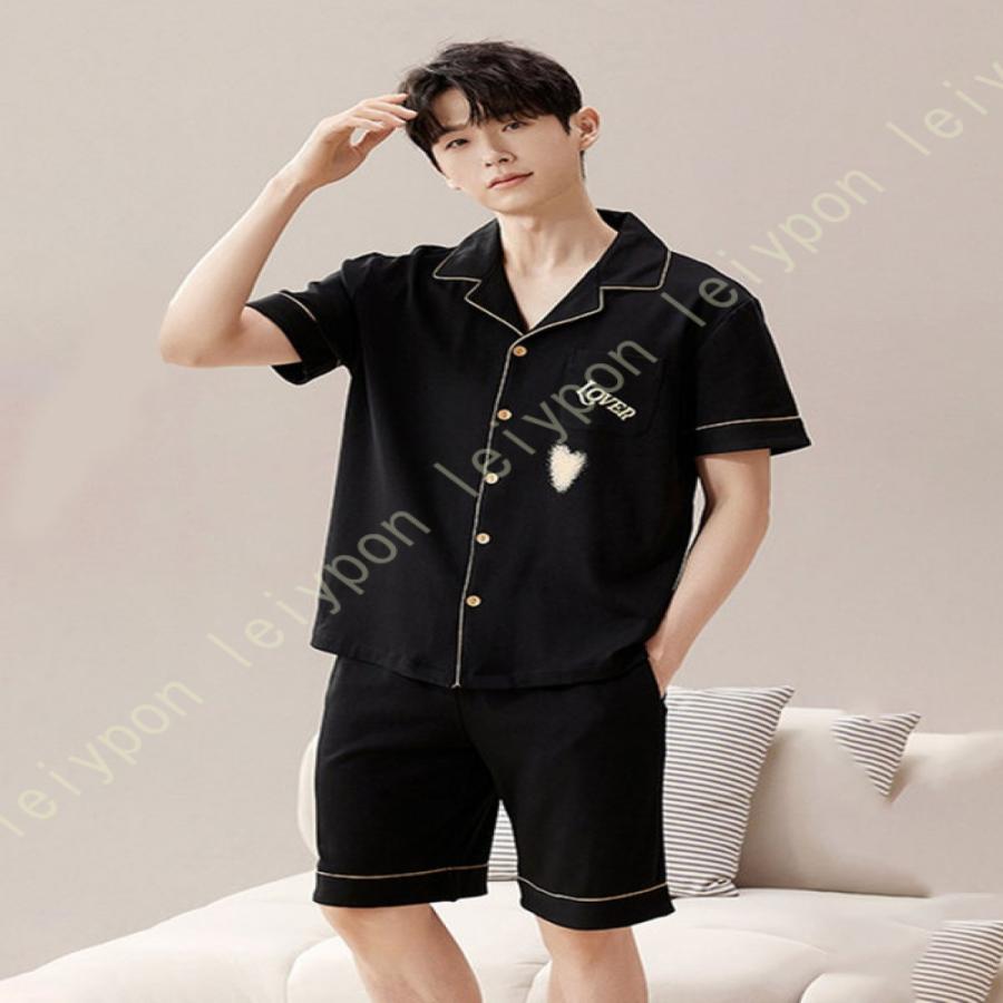 パジャマ 上下セット 前開き ルームウェア レディース メンズ 夏 抗菌 防臭 ゆったり ソフト 部屋着 ユニセックス カップル ペア 半袖 ハーフパンツ : yrc-o77-sqpn5j ...