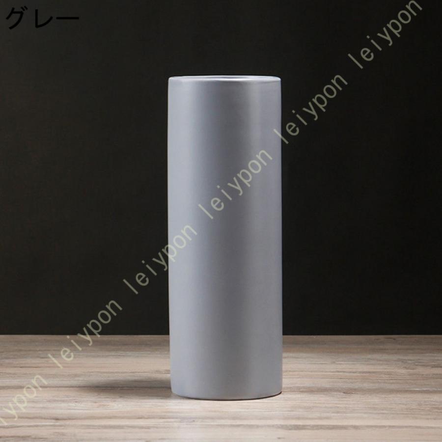 花瓶 陶器 白 花器 かびん フラワーベース セラミック ホワイト おしゃれ シリンダー 大 29.5cm 北欧 スタイル ユニーク インテリア飾り 結婚式 飾り ギフト : leiypon ...