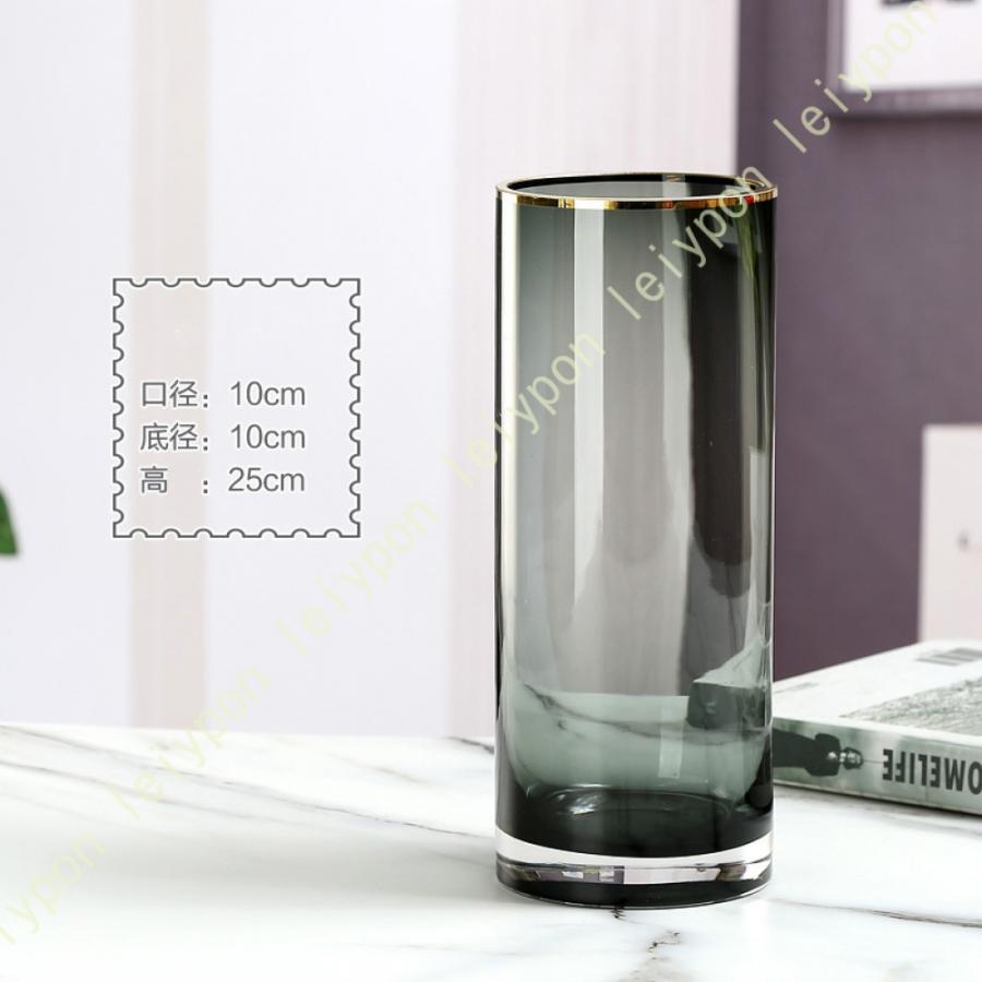 円柱 花瓶 大 フラワーベース ガラス 30cm ガラスの花瓶 花器 ガラスベース ガラスボトル アレンジ インテリア 水栽培 生け花 造花 おしゃれ : leiypon - 通販 ...