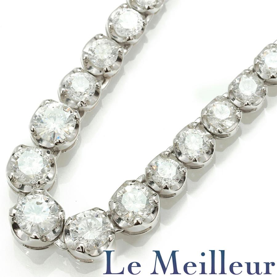ダイヤモンド 5.00ct プラチナ Pt900 テニスネックレス 中古 プレラブド 返品OK : Le meilleur ルメイユ - 通販 - Yahoo!ショッピング